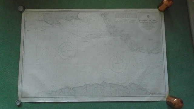 RARE CHART BASED Ordnance Survey 1967 Bristol Channel Worms Head ...
