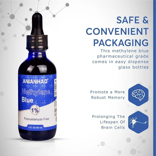 USP GRADE METHYLENE Blue 1% Solution CERTIFIED High Purity (Clean, Safe ...