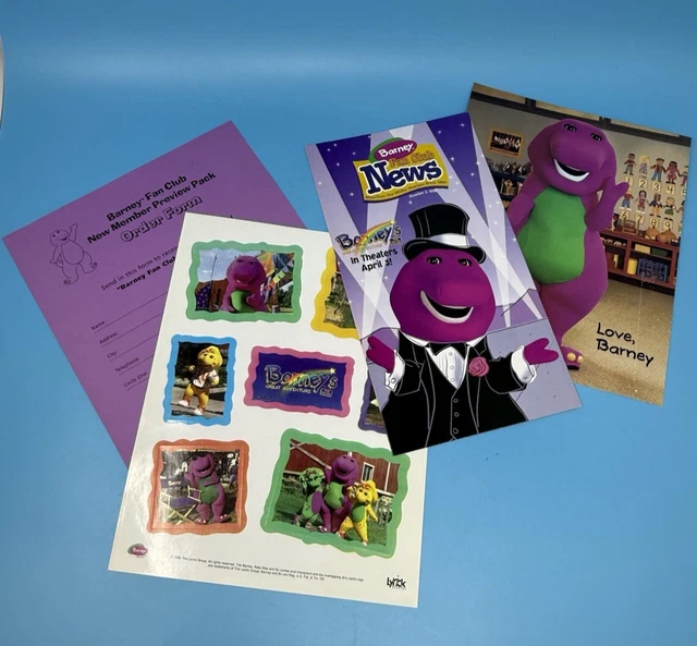 VINTAGE BARNEY FAN Club Newsletter (Number 2, 1998) The Movie Edition ...