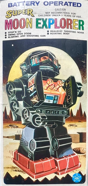 VINTAGE H K - 1960s - SUPER MOON EXPLORER ROBOT - SUPERB COND - BOXED ...