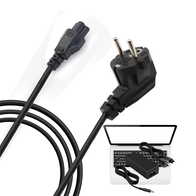 3 PRONG AC Power Cable Cord for Laptop HP/GATEWAY/ACER Ku £9.09 ...