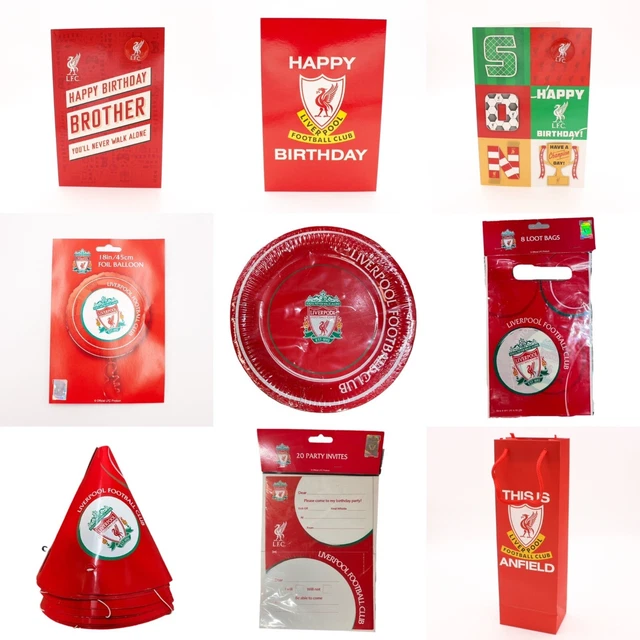 LIVERPOOL FC OFFICIAL Party, Invites, Birthday Cards, Plates, Gift ...