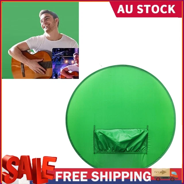 GREEN SCREEN BACKDROP 142cm with Elastic Chair Cover for Video Meetings ...