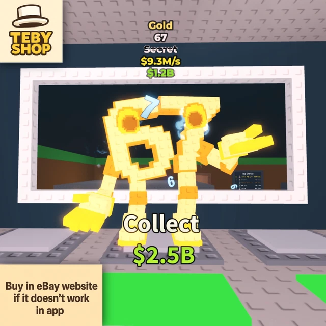 STEAL A BRAINROT Secret - Gold 67 - 9.3M/s - Roblox $14.00 - PicClick CA