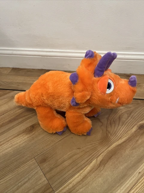 KEEL TOYS HUGASAURUS Triceratops Orange Plush 15” VGC Dinosaur Soft Toy ...