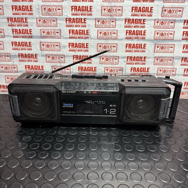 SHARP WQ-T281Z DOUBLE Cassette Boombox £59.95 - PicClick UK