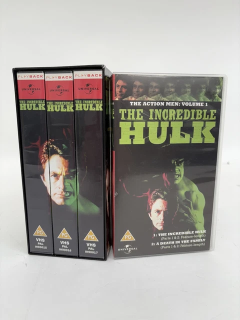 THE INCREDIBLE HULK Original Series VHS Boxset Lou Ferrigno Marvel ...