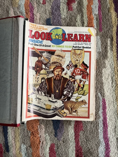 VINTAGE LOOK AND Learn Magazine Binder 1970’s X 29 Issues 844 -868 Used ...