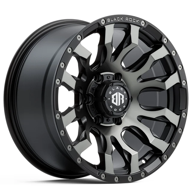 16& ISUZU DMAX Wheels Black Rock Vulcan Black Tinted 4X4 Rims For Isuzu ...
