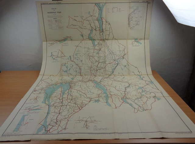 WW2 BRITISH INTELLIGENCE MAP of NORWAY featuring OSLO entitled ...