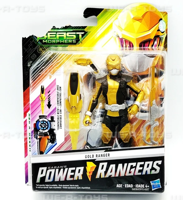 POWER RANGERS BEAST Morphers Gold Ranger 6" Scale Action Figure & Morph ...