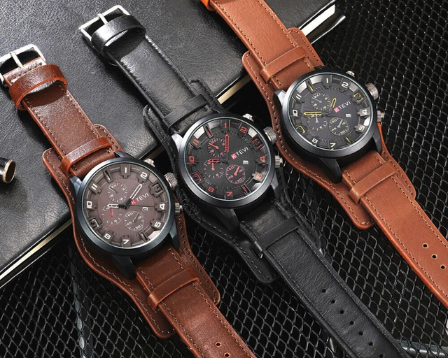 OROLOGIO DA POLSO HOY Uomo Militare al Quarzo Quadrante Grande Casual ...