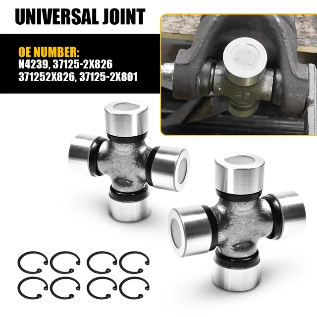 PAIR FOR NISSAN Navara D40 Front Propshaft Uj Universal Joint 27X75Mm ...