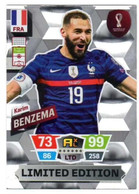 PANINI FIFA WORLD Cup Qatar 2022 Adrenalyn LE-KB Karim BENZEMA Limited Edition EUR 4,00 ...