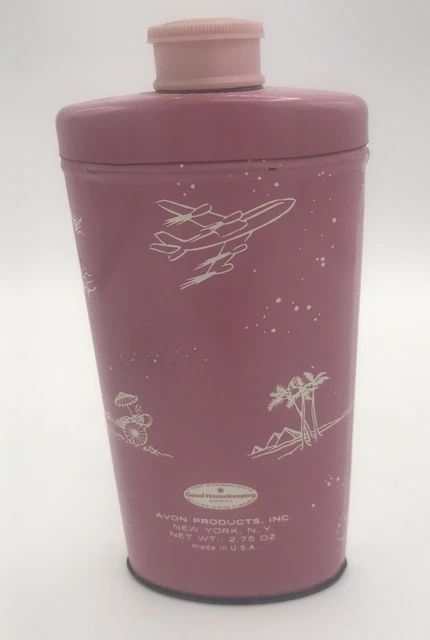 VINTAGE AVON SOMEWHERE Perfumed Talc Body Powder Tin 2.75 oz Almost ...