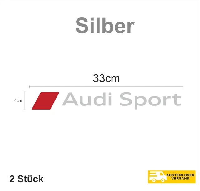 2 X Audi Sport Aufkleber 33cm Audi Sport Sticker A1 A3 A4 A5 A6 A7 Rs