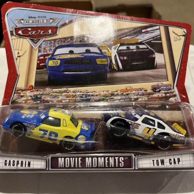 DISNEY PIXAR CARS Double Gasprin & Tow Cap 1:55 pressofuso nuovo in ...