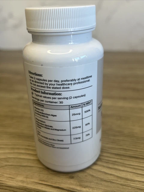 HEY NUTRITION MAGNESIUM Complex 205mg Supplement 60 Veg Capsules Exp 12 ...