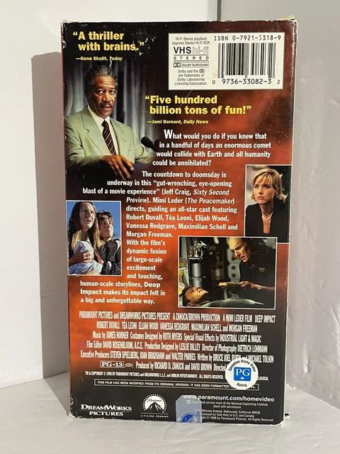 DEEP IMPACT (VHS, 1998) Paramount Presentations Blockbuster videotape £ ...