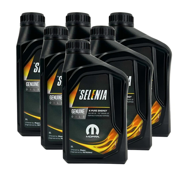 PETRONAS SELENIA PURE Energy Motoröl Öl 5W40 6L 6x1 Liter C3 SM Fiat 9. ...