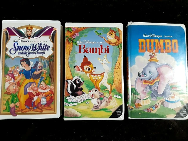 DISNEY VHS TAPES: Snow White, Bambi & Dumbo..all 3 for $16.95 £16.84 ...