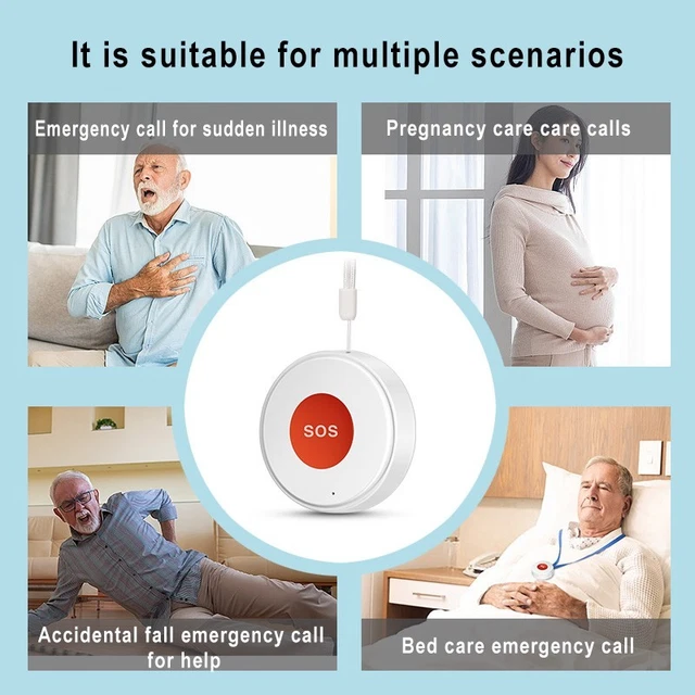 WIFI ENABLED SMART SOS Alarm Button for Home Safety with Easy Operation ...
