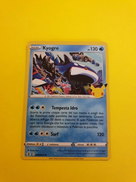 POKEMON - KYOGRE 130 003/025 - 25th Anniversary - ITA EUR 1,00 ...
