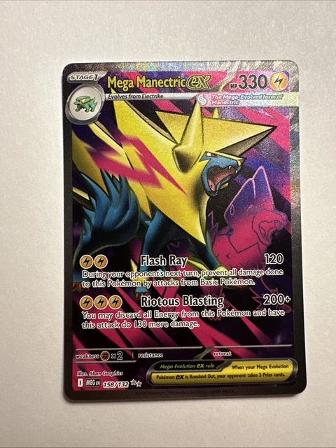 POKÉMON TCG MEGA Evolutions - Mega Manectric EX Ultra Rare 158/132 $25. ...