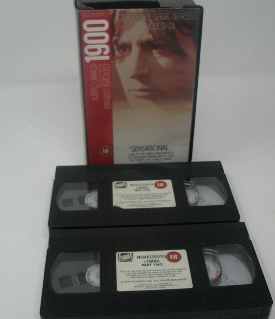 1900 NOVECENTO VHS PAL Classic Bertolucci De Niro Depardieu Widescreen ...