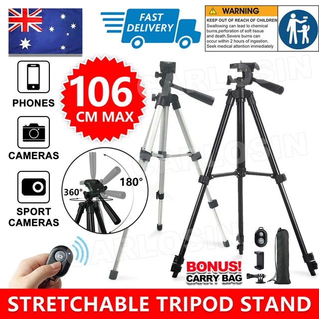 PROFESSIONAL CAMERA TRIPOD Stand Mount Phone Holder For iPhone DSLR ...