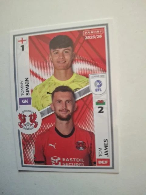 PANINI EFL 2025 26 Sticker Tommy Simkin Tom James No 566 Mint £1.44 ...