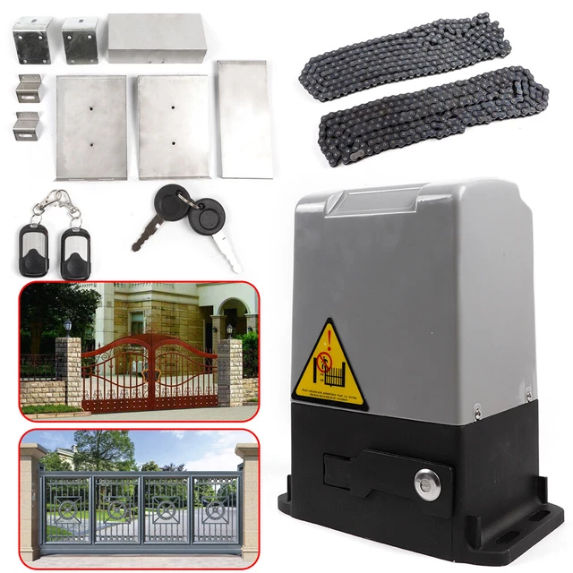 3300LBS AUTOMATIC SLIDING Gate Opener Door Operator 2 Remote Control ...