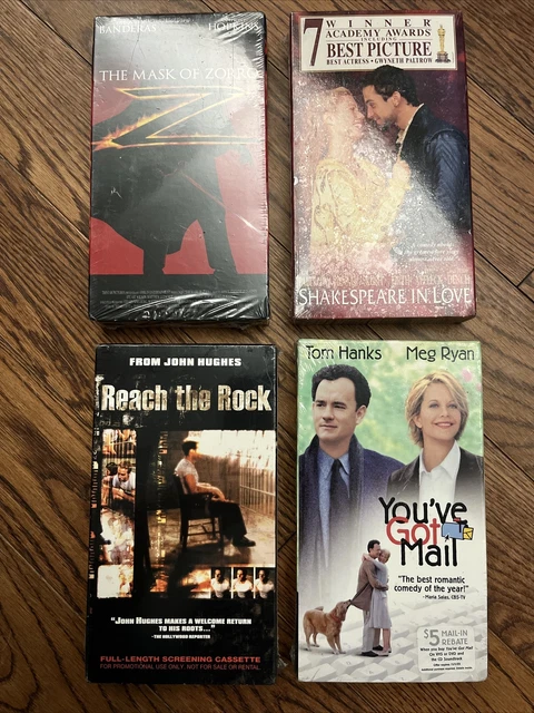 4 - SEALED VHS lot Zorro Shakespeare Reach the Rock You’ve Got Mail £18 ...