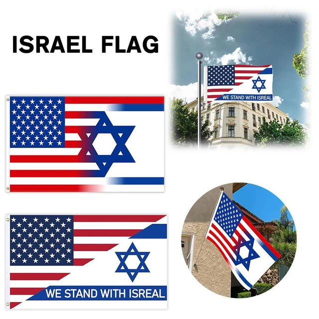 DOUBLE SIDED USA Israel Flag Israeli National Flags Ft 3x5 M2F1 EUR 7 ...