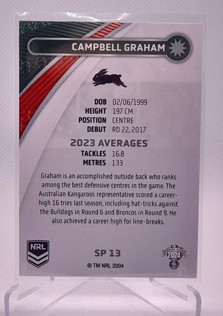 2024 NRL SPECIAL Edition Best & Less Silver Card SP13 Campbell Graham ...