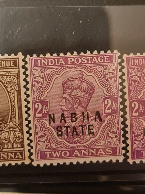 KGV 2A PURPLE INDIA NABHA STATE Postage Stamp Mint Unused £2.77 ...