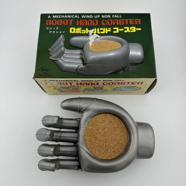 VTG YONE YONEYA Mechanical Wind Up Robot Hand Coaster w Box Robot Toy Japan £11.05 - PicClick UK