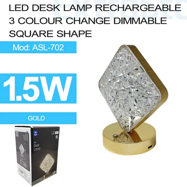 LED DESK LAMP Rechargeable, 7 Different Shape, 3 Color Change Dimmable ...