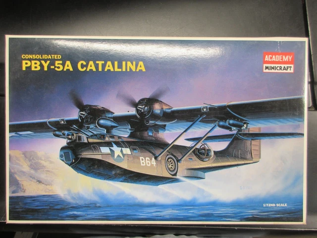 ACADEMY MINICRAFT 1/72 Consolidated Pby-5A Catalina Black Cat #2137 $19 ...