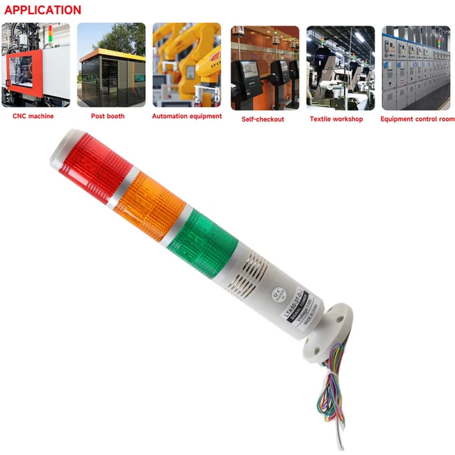 TOWER WARNING LAMP Stack Light LED Industrial Signal Light 110V Red ...