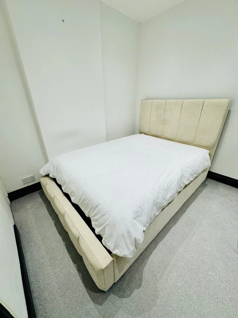 2 X BEDSTEAD Double Beds Naples Cream with Ottoman Base £363.70 ...