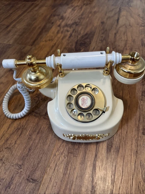 VINTAGE 1970S COQUETTE Rotary French Princess Style Telephone Ivory ...