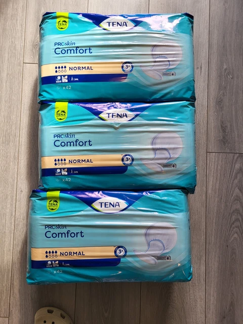 TENA PROSKIN COMFORT Normal Incontinence Pads X3 Packs of 42 £21.48 ...
