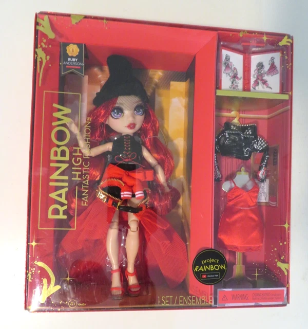 RAINBOW HIGH DOLL-RUBY Anderson-Fantastic Fashion-Extra Outfit $98.11 ...