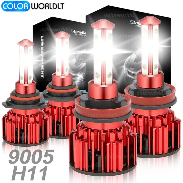 LED HEADLIGHT BULBS Combo Kit 9005 + H11 High Low Beam 6500K White Super Bright $24.78 - PicClick CA