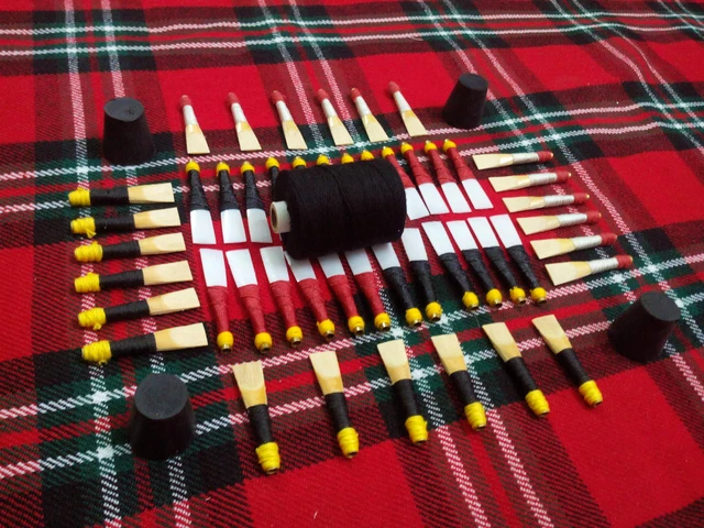 SCOTTISH BAGPIPES PRACTICE Chanter Reeds,Hemp,Stock Drone Corks,Cane ...