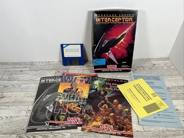 1990 BIG BOX Computer Game Renegade Legion Interceptor SSI PC Space ...