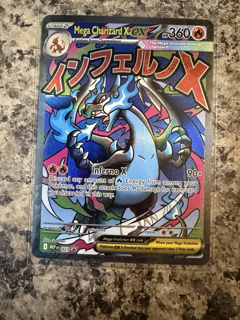 2025 POKÉMON MEGA Charizard X EX EMP 023 TCG UPC Promo Card $99.80 ...