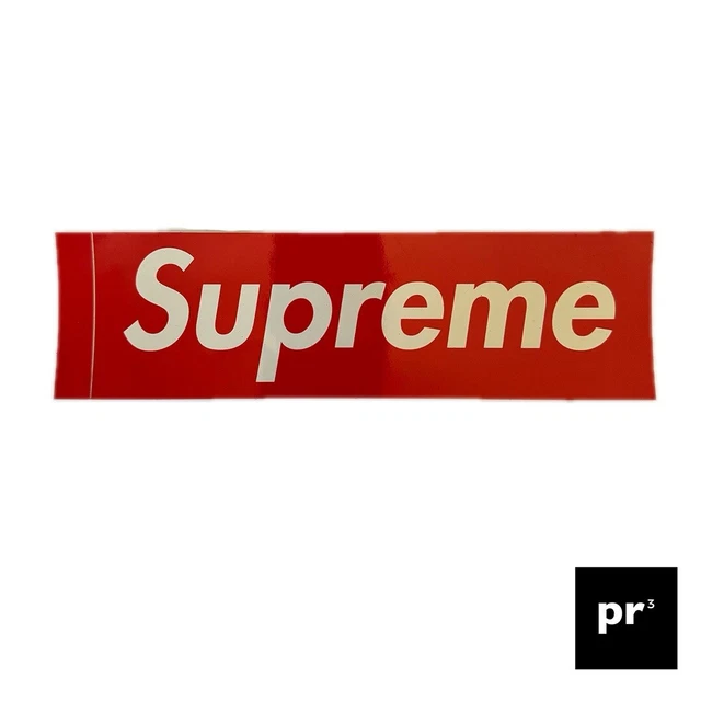 SUPREME RED BOX STICKERS, Skate, Street BRAND Large 19cm x 6cm Vinyl ...