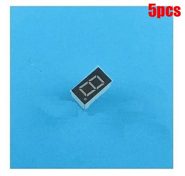 5PCS DISPLAY 7 Segment Blue Led Common Cathode 0.56 Inch 1 Digit New Ic ...
